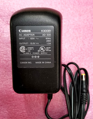 Canon K30081 AC Adapter AD-300 / Input 120V-Output 13.5V / Printer ...