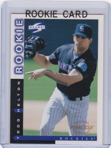 TODD HELTON ROOKIE CARD Pinnacle Baseball RC COLORADO ROCKIES MLB HOFer ...