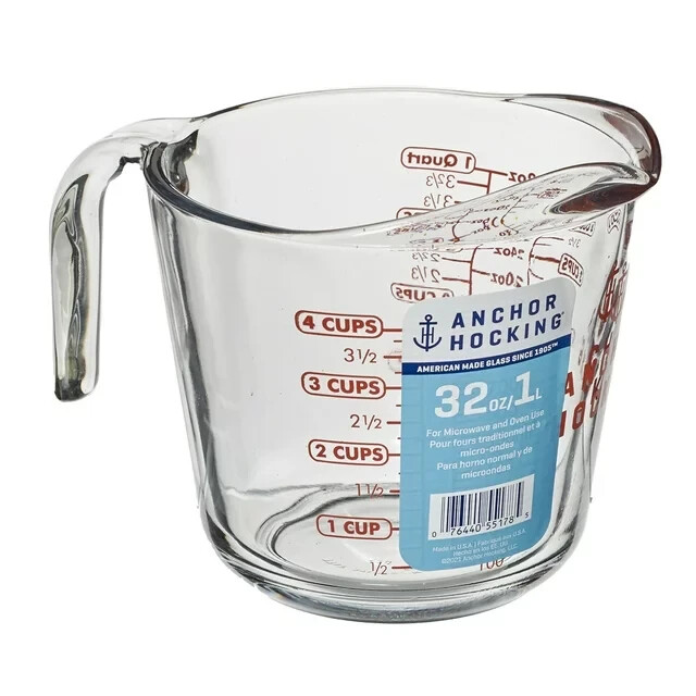 Kitchen Clear Measuring Cup milliliters, liters, 32 oz, 4 cups, Glass ...