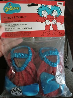 Dr Seuss Thing 1 Thing 2 Halloween Costume Shoe Covers Child Size 3-6 ...