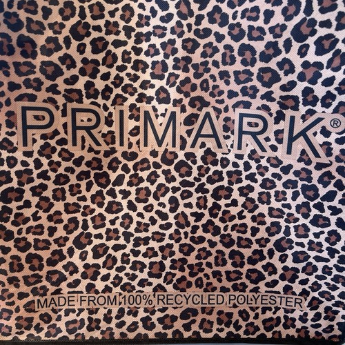 Primark London animal print leopard XL 18x17 beige recyclable shopping ...