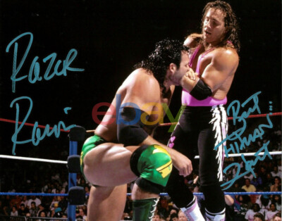 BRET HART AND RAZOR RAMON SIGNED AUTOGRAPHED 8X10 PHOTO WWE reprint | eBay