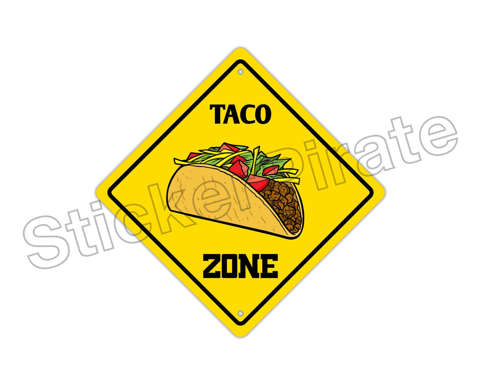*Aluminum* Taco Zone Funny Metal Novelty Sign 12"x12" | eBay
