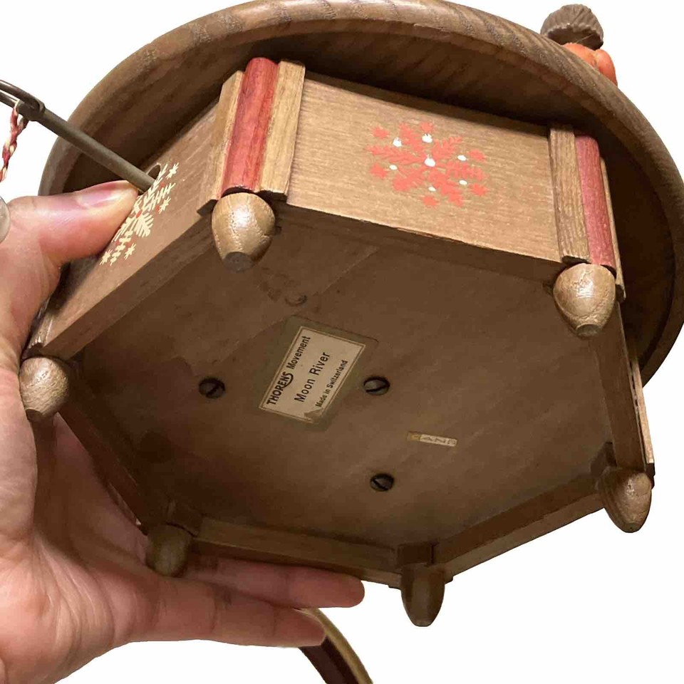 VTG Thorens Wood Craft Hansel & Gretel & WITCH Music Box “Moon River ...