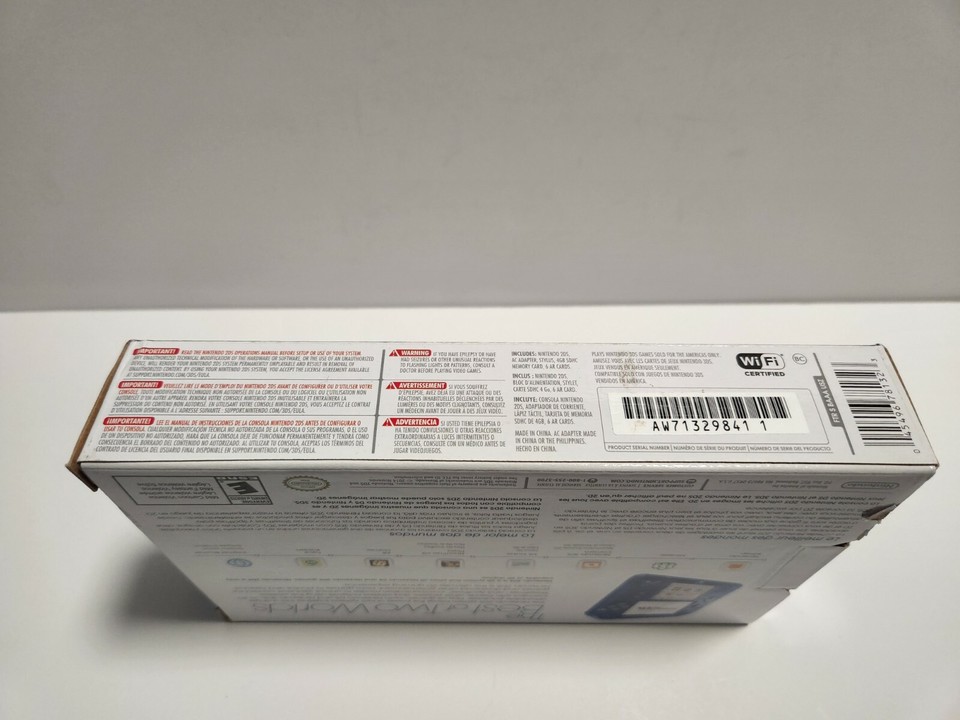 Nintendo 2DS Crystal Blue Handheld Console Bundle with Original Box ...