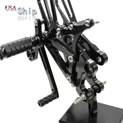 CNC Racing Foot pegs Rearset Black For Yamaha YZF R125 2008-2012 2013 ...