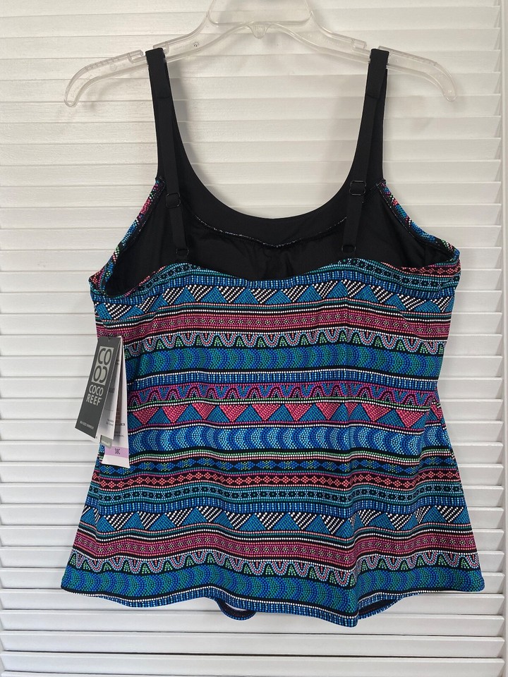 Coco Reef Tankini Top Swim Womens Size 38 C Bra Sized Ultra Fit ...