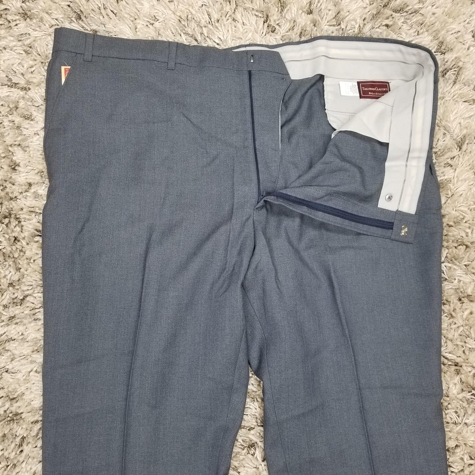 Levis Action Wool Pants Mens 50x32 Blue Tailored Slacks Trousers ...