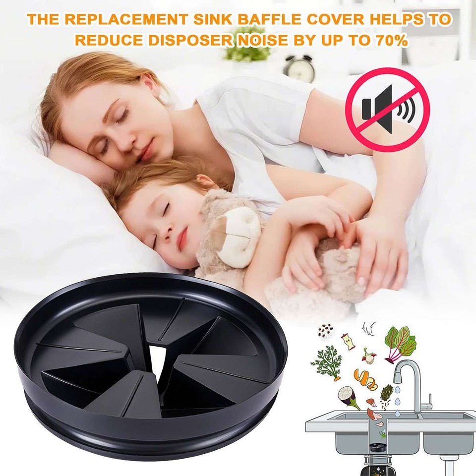 Garbage Disposal Splash Guard Collar Sink Baffle 3.1/8" QCB-AM ...