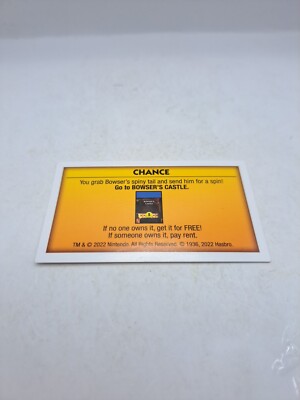 Monopoly Junior Super Mario Board Replacement Parts Chance Card Bowser ...