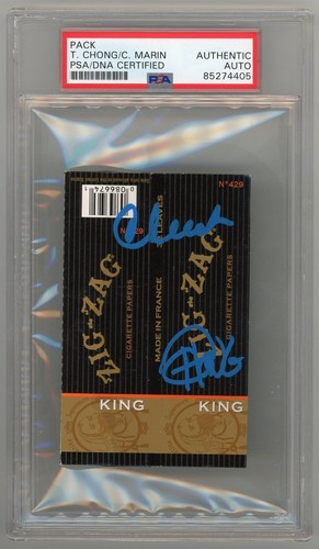 Cheech Marin Tommy Chong SIGNED Rolling Papers Pack PSA Cheech & Chong ...