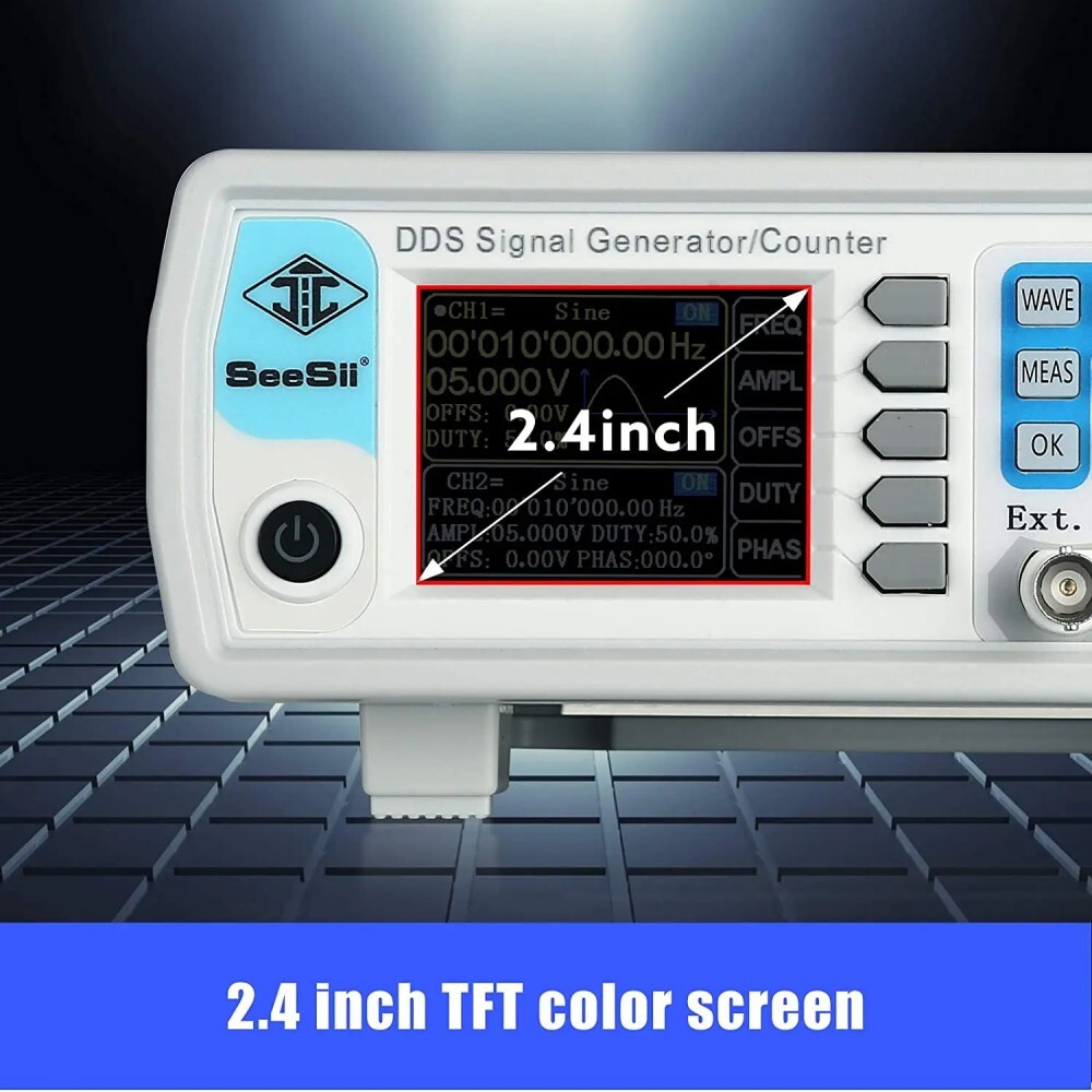 SeeSii DDS Signal Generator Counter 60MHz Dual Channel Function ...