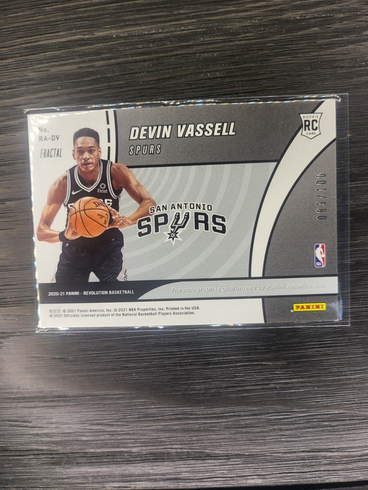 Revolution Devin Vassell Rookie Auto Numbered 83/100 Spurs | eBay