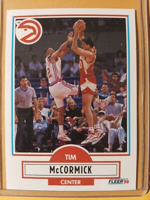 TIM McCORMICK ATLANTA HAWKS 1990 FLEER BASKETBALL CARD #U-02 | eBay
