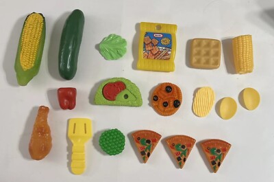 Little Tikes Play Food Fruits & Vegetables 13 Piece Lot Pretend Plastic ...