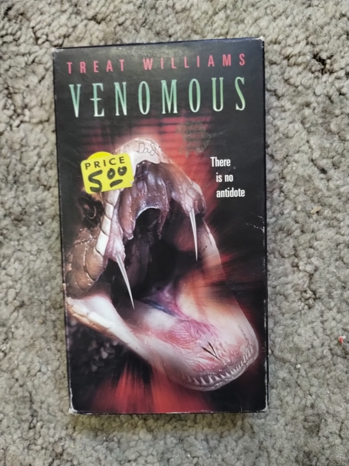 Venomous VHS Tape Movie Treat Williams 2001 Disaster Horror Snakes ...