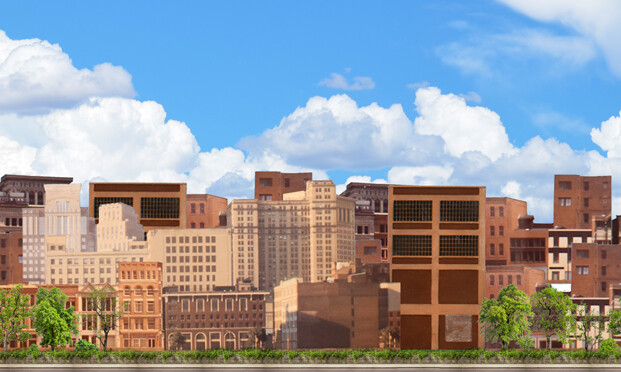 TrainJunkies Transition Era City Model Railroad Backdrop | eBay