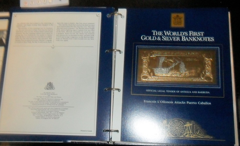 JB RFM 80377 World’s First Gold & Silver Banknotes Antigua & Barbuda ...