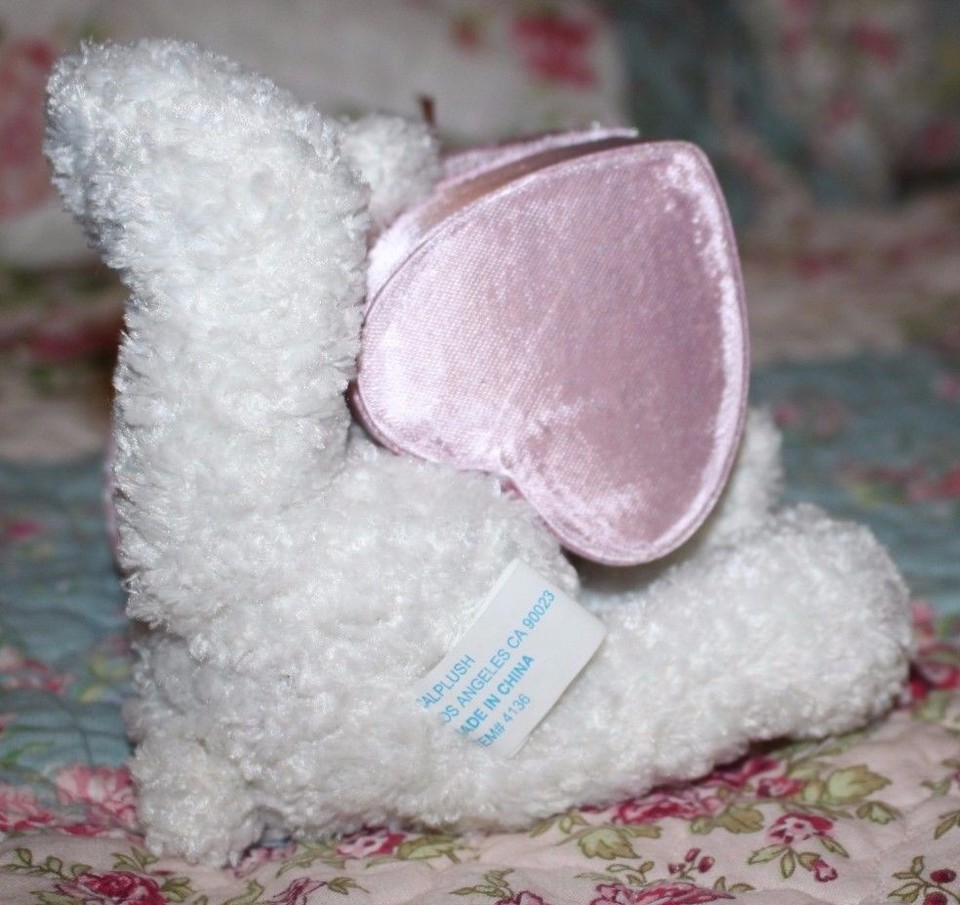 Calplush March of Dimes Pink Bear Valentine Plush Jewelry Box Heart Hat ...