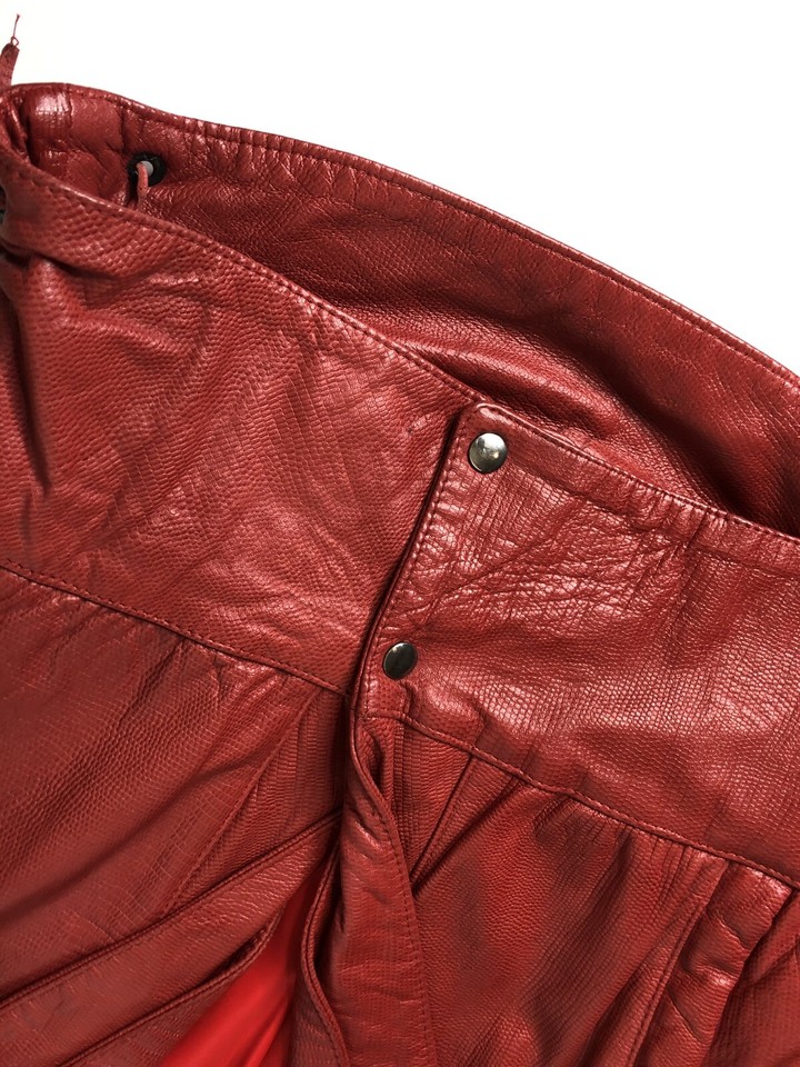 Women's Vintage 1970s Red Leather Suit by " Leather Rat " | eBay UK