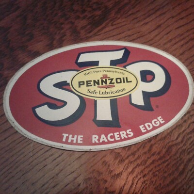 STP PENNZOIL SAFE LUBRICATION THE RACERS EDGE LARGE 2 DECAL STICKER ...