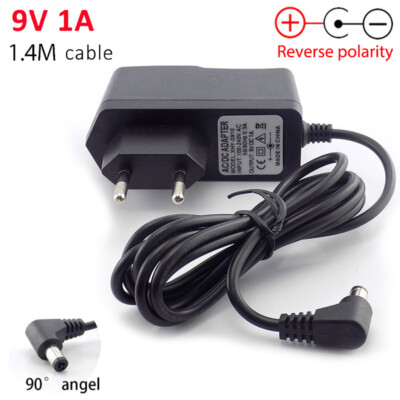 DC/AC 9V 1A Switching Power Supply adapter plug Reverse polarity ...