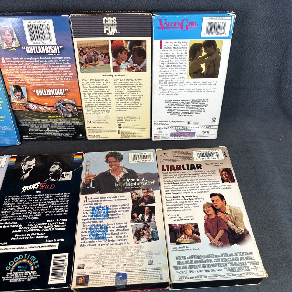 Lot of 8 VHS Tapes - Comedy Movie Lot | eBay