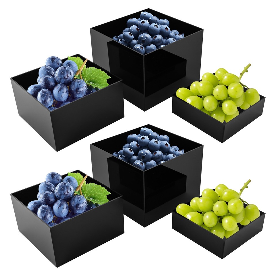 6Pcs Acrylic Display Risers Acrylic Boxes Acrylic Display Nesting Cubes ...