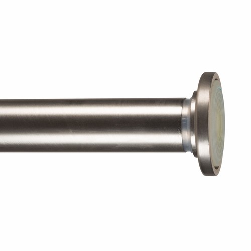 24" to 42" Adjustable Steel Straight Curtain Rod, Satin Nickel ...