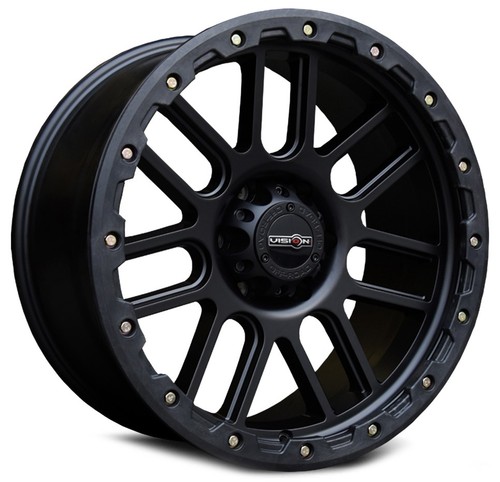 17x9 Matte Black Wheels Vision 111 Nemesis 5x5/5x127 -12 (Set of 4) 71. ...