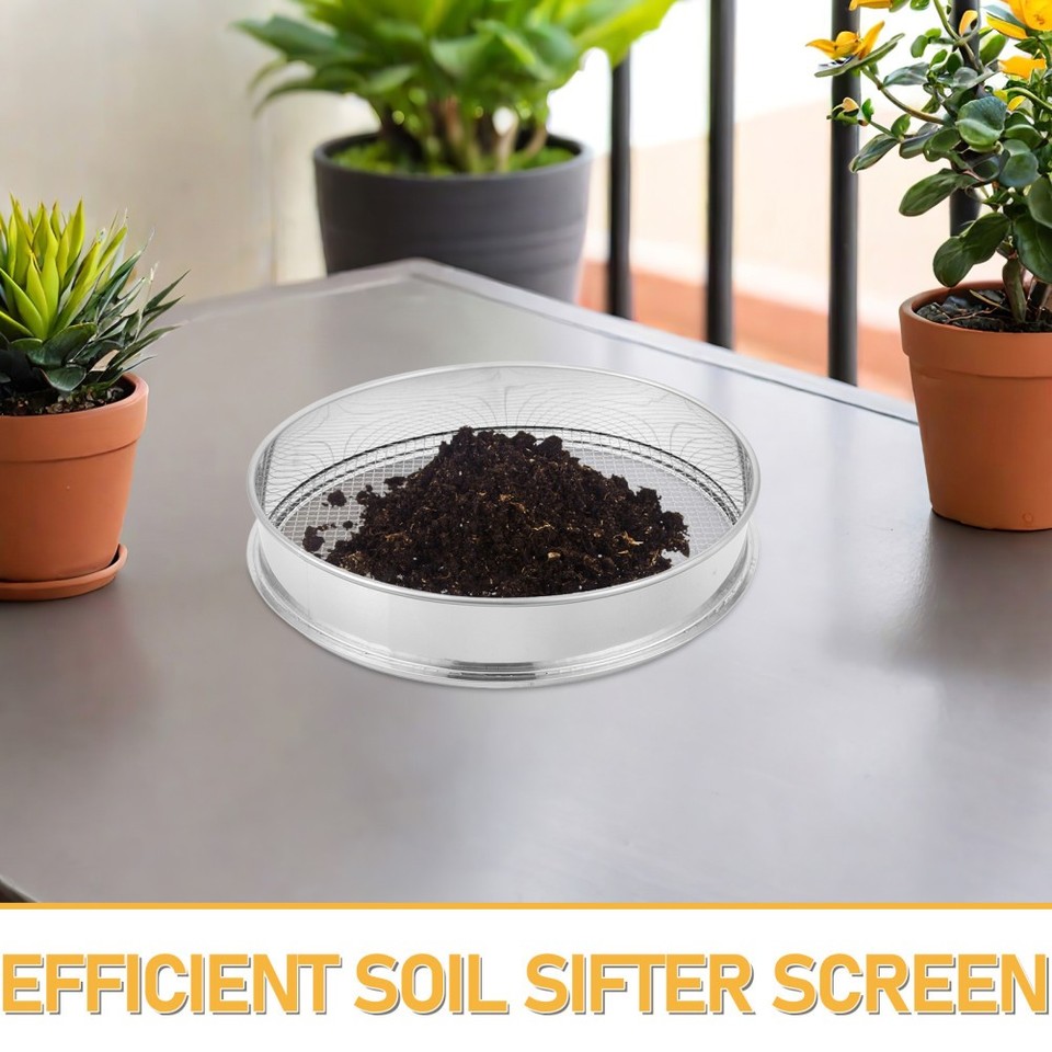Stainless Steel Flower Soil Sieve Lab Riddle Bonsai Dirt Sifter for ...