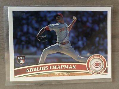 Aroldis Chapman 2011 Topps Rookie Card RC. Cincinnati Reds | eBay