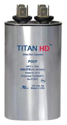 Titan Hd Oval Motor Run Capacitor 40 Microfarad Rating 440VAC Voltage ...
