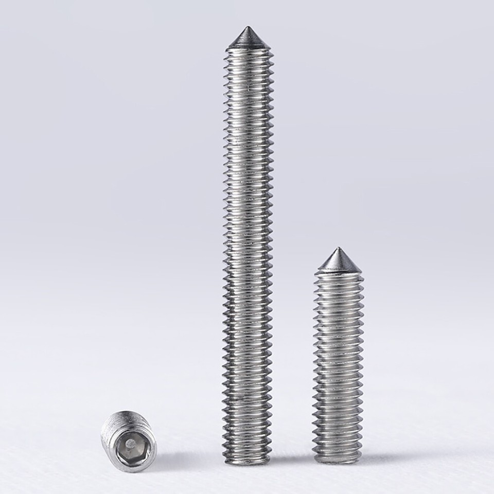 M3 M4 M5 M6 M8 M10 M12 Cone Point Grub Screws Allen Socket Bolts ...