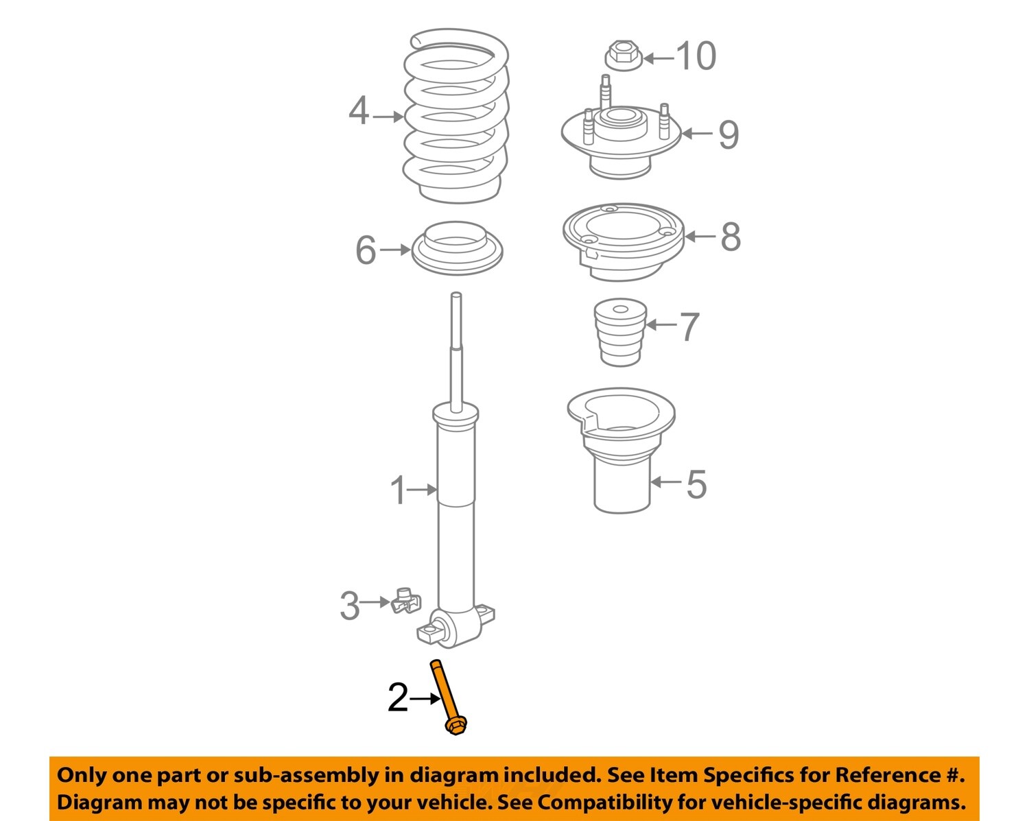 GM OEM 18-16 Escalade ESV Front Suspension Struts Components-Strut Bolt ...