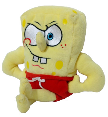 Spongebob Squarepants MuscleBob Buff Pants TY Beanie Babies 2006 yellow ...