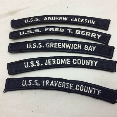 Vtg Military Navy Patch Shoulder Ship Name Insignia lot (5) Jackson ...