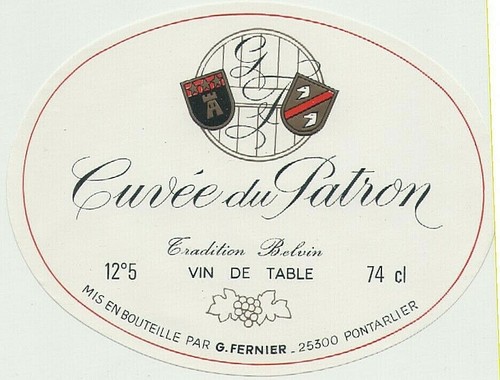 01/11 Etiquette Label CUVÉE DU PATRON, Tradition Belvin, Vin de table FERNIER 25 | eBay