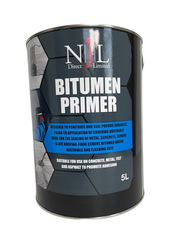 Black Bitumen Primer and Sealer cold applied for porous surfaces 5L Njl ...