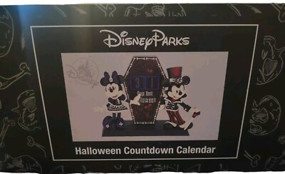 Disney Parks Halloween Countdown Calendar Mickey Minnie Vampire Coffin ...