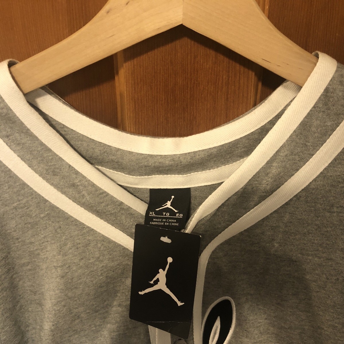 NIKE AIR JORDAN IX 9 BARONS #45 BASEBALL JERSEY GREY RARE NIKE AIR JORDAN IX 9 BARONS #45 BASEBALL JERSEY GREY RARE