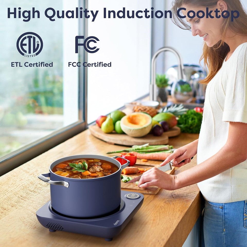 CATIH1A-M Portable Induction Cooktop Slim Single Electric Countertop ...