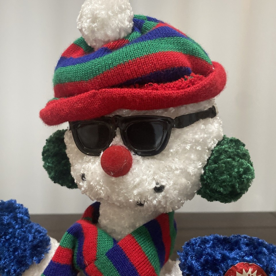 Snowman Dan Dee Musical Animated Sunglasses Christmas Tabletop Decor 13 ...