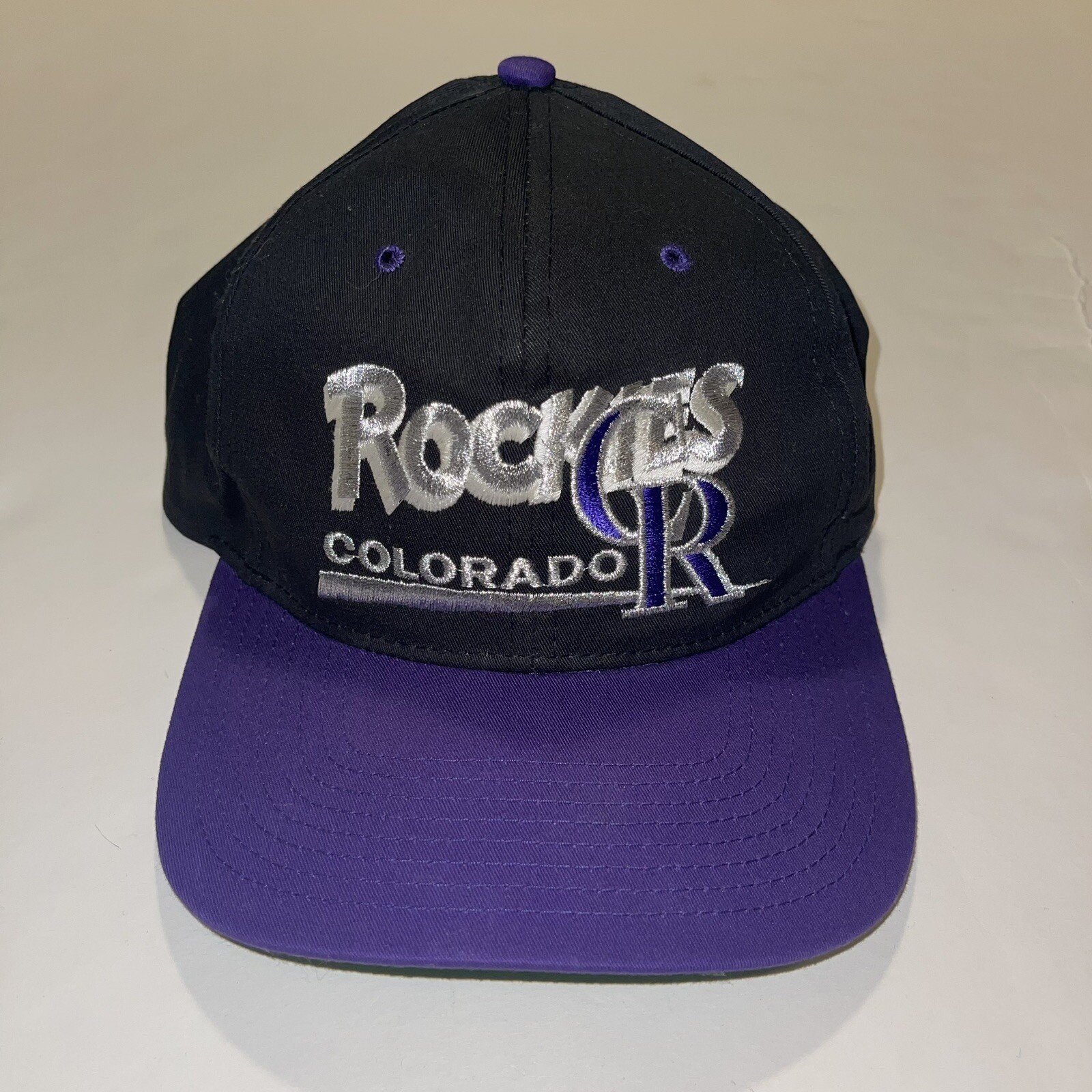 Vintage 90s Colorado Rockies MLB Script Snapback Hat Cap Twill | eBay