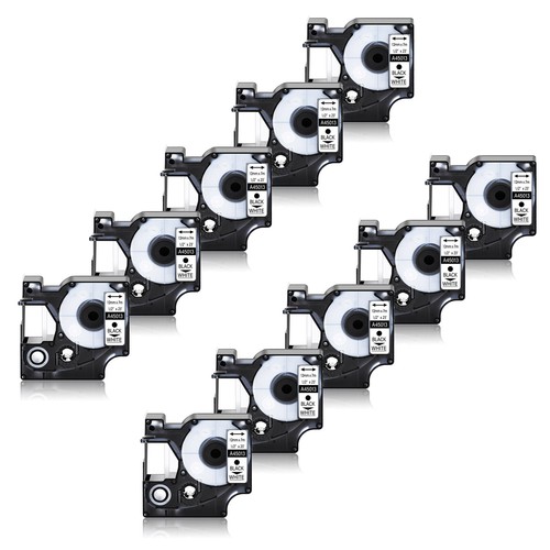 10PK For DYMO D1 LabelPoint 150 12mm X 7m 45013 Label S0720530 Black on ...