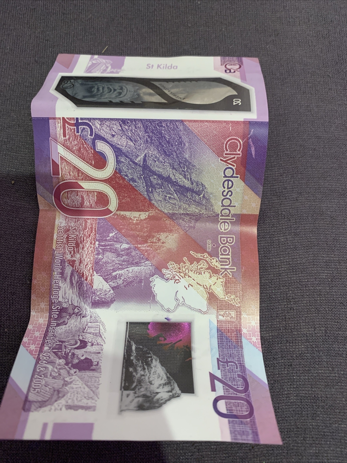 CLYDESDALE BANK (£20) TWENTY POUND NOTE POLYMER PLASTIC UNC MINT GEM W ...