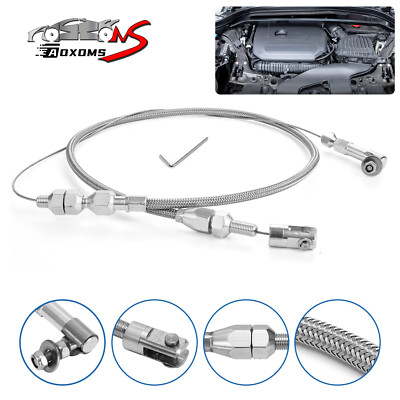 Universal 24" Stainless Steel Throttle Cable Braided for Ford GM ...