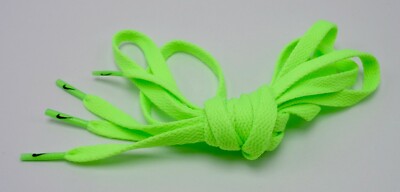 Nike Core Laces Flat Shoelaces 45" Lime Blast/Black | eBay