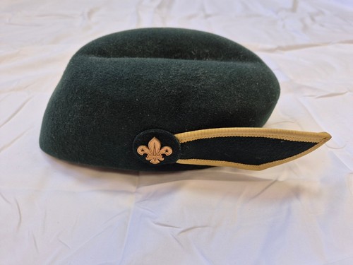 Vintage Ladies Scout Leader Hat Uniform Medium Fit Felt Style OFFICIAL ...
