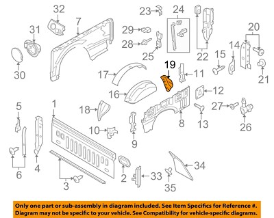 FORD OEM 17-22 F-250 Super Duty Front Side Panels-Rear Extn ...